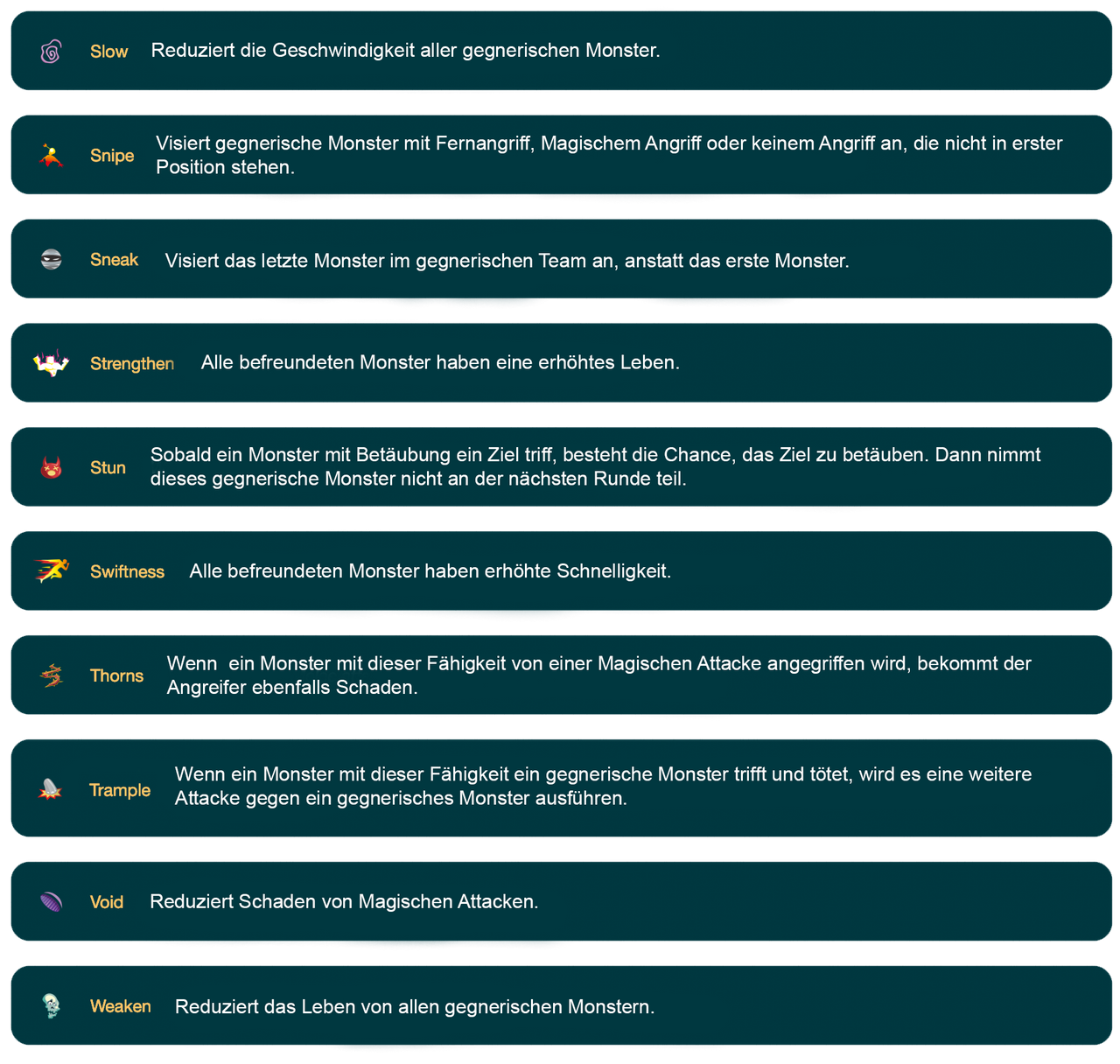 Steem Monsters erklärt! Teil 4 – Fähigkeiten — Steemit